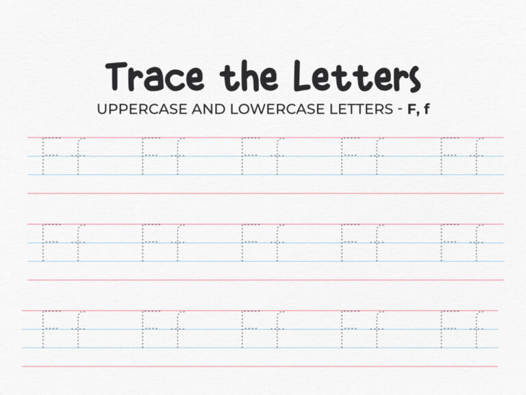 Free Letter F Tracing Worksheet For Kindergarten: Fun Uppercase And ...