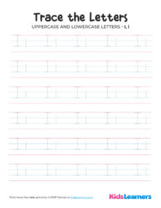 Uppercase And Lowercase Letter I Tracing Worksheet