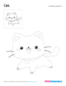 Free Cat Drawing Worksheet For Kids