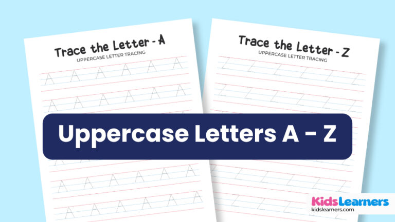 Free Printable Uppercase Letter Tracing Worksheets (A-Z) For Kids!